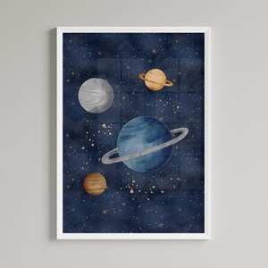 Space Nursery Prints, Outer Space Printable Wall Art Set of 3 for ...