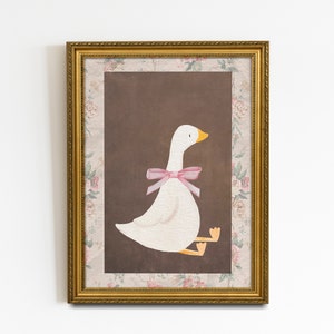 Silly Goose Print, Vintage Aesthetic Nursery, Abstract Vintage Painting ...