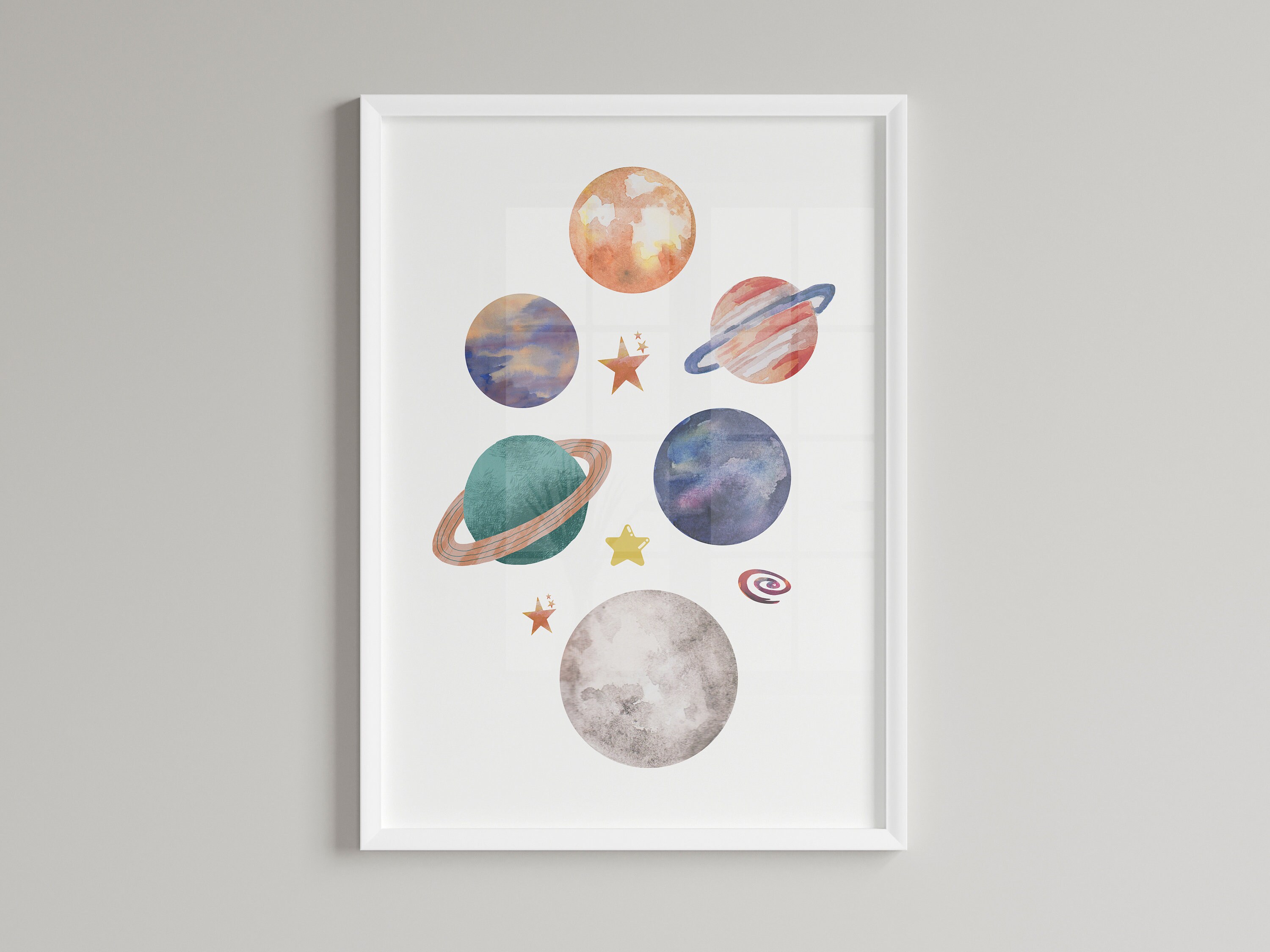 Space Nursery Prints, Outer Space Printable Wall Art Set of 3 for ...