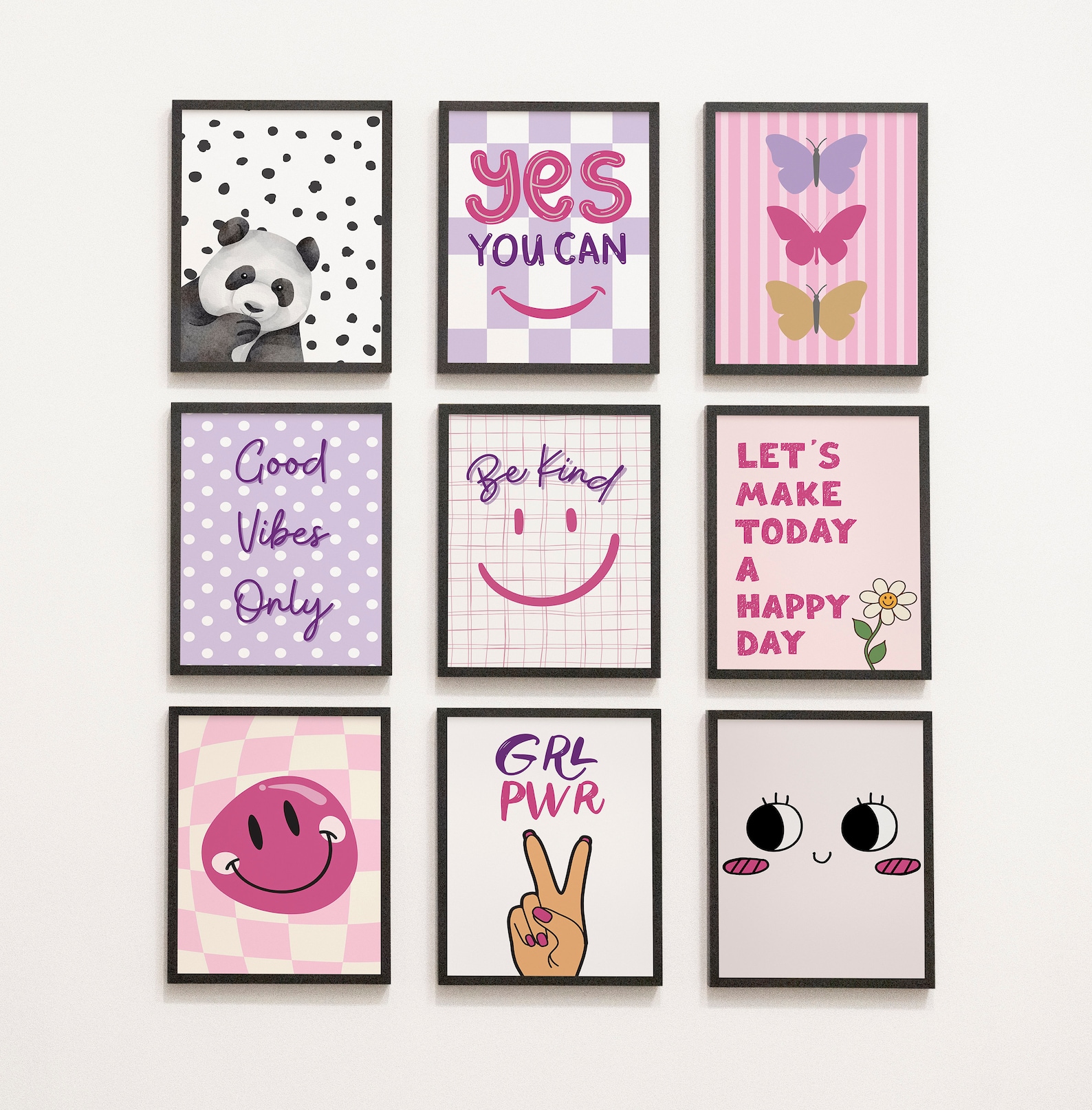 Trendy Girl Dorm Wall Art Set of 9 (digital Download) - Etsy