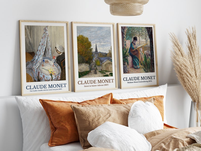 Claude Monet Wall Art Digital Prints Set of 30 Mega Bundle Vintage Wall ...
