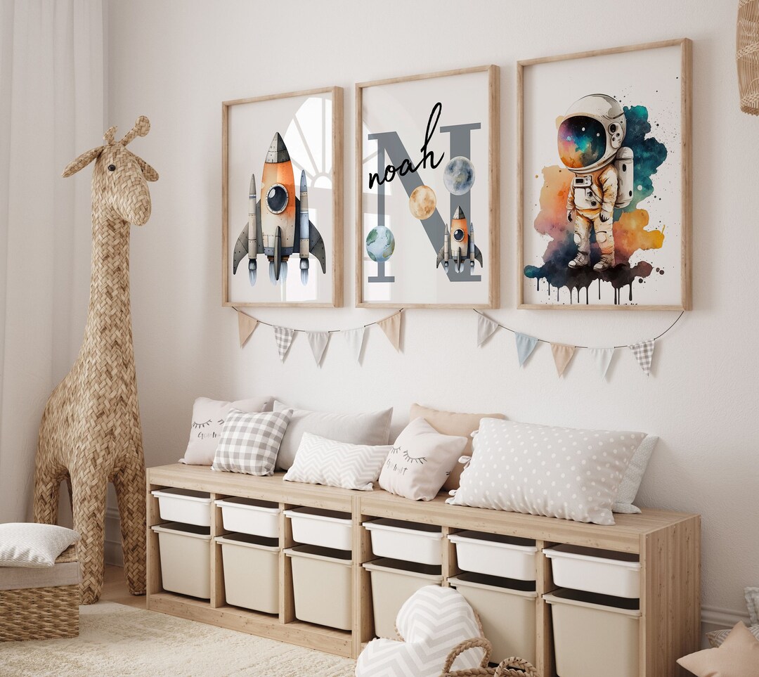 Space Kids Prints, Outer Space Printable Wall Art Set of 3 for Kids ...
