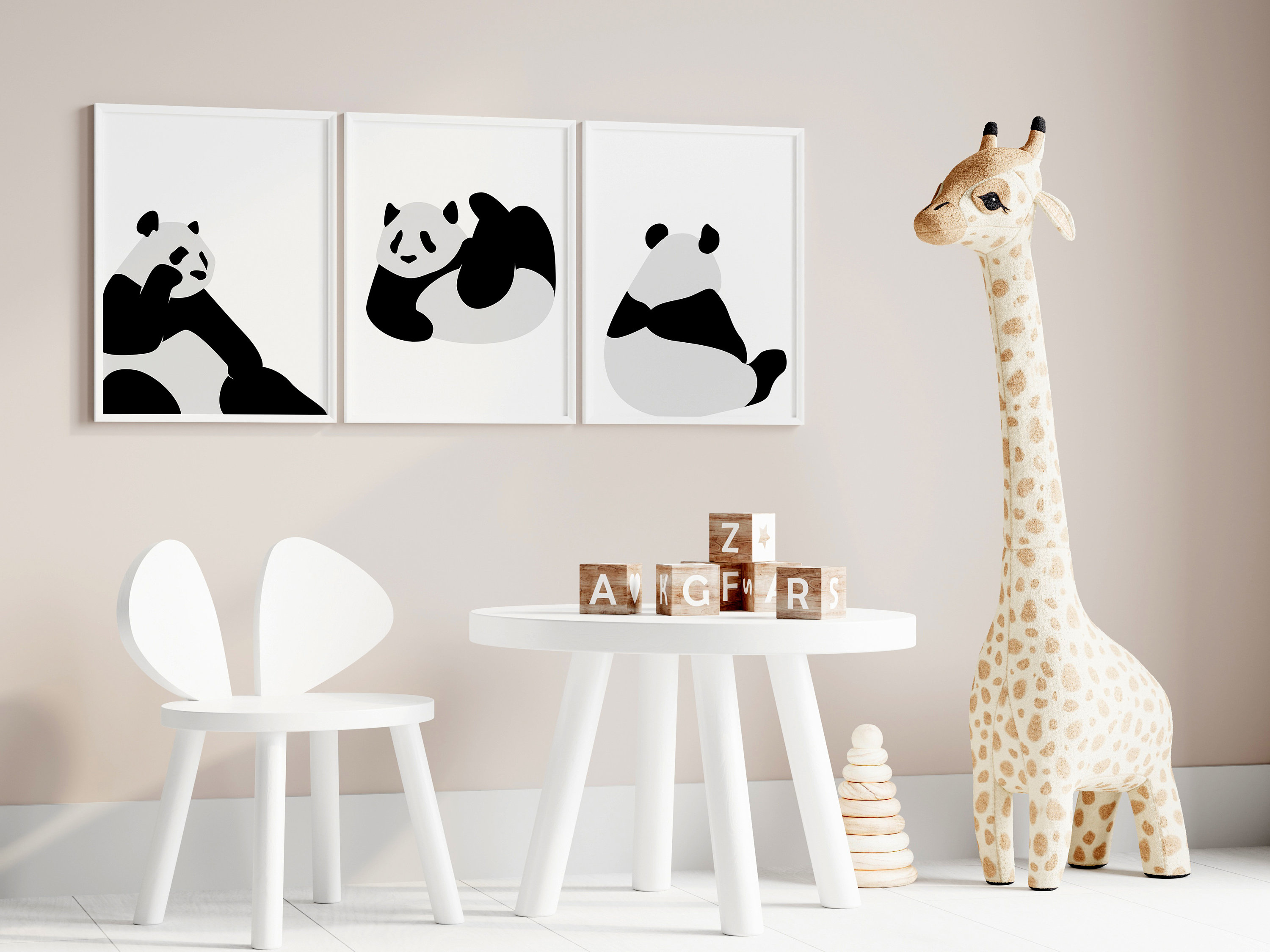Panda Prints,nursery Animal Decor Wall Art,funny Animal Print,panda ...