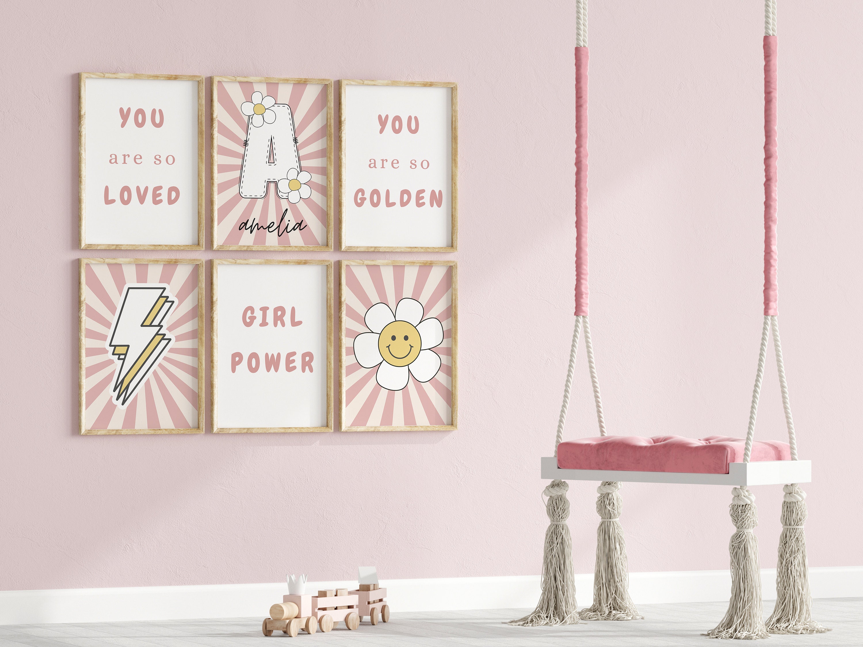 Girls Wall Art,custom Name Sign,girls Room or Nursery Pastel Prints ...