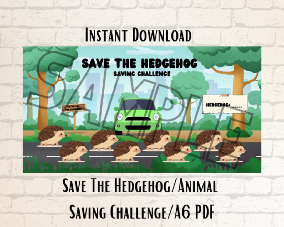 Save the Hedgehog Saving Challengeanimal Saving Challengebudgetingcash ...