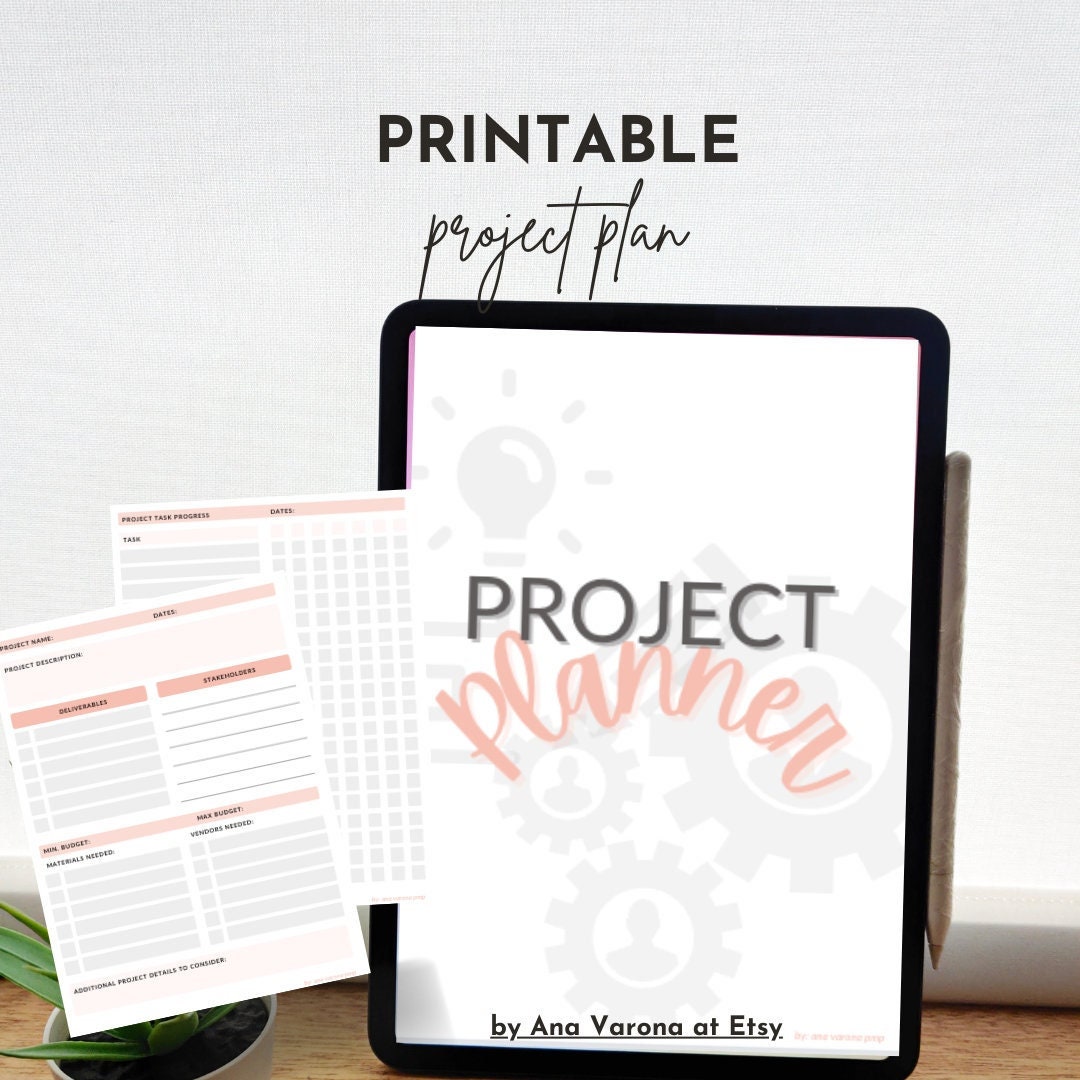 Project Planner Printable | Project Planner PDF | Project Planning ...