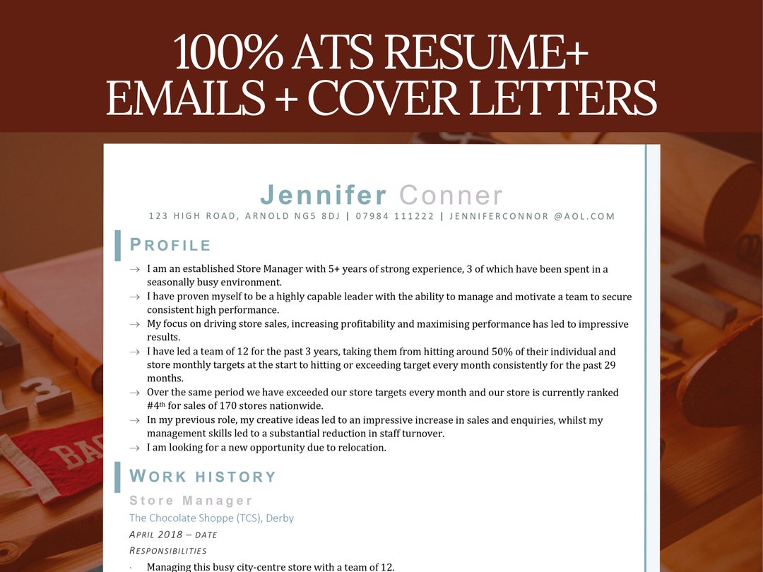ATS Compatible CV Professional Resume Template , Word , Google Docs ...