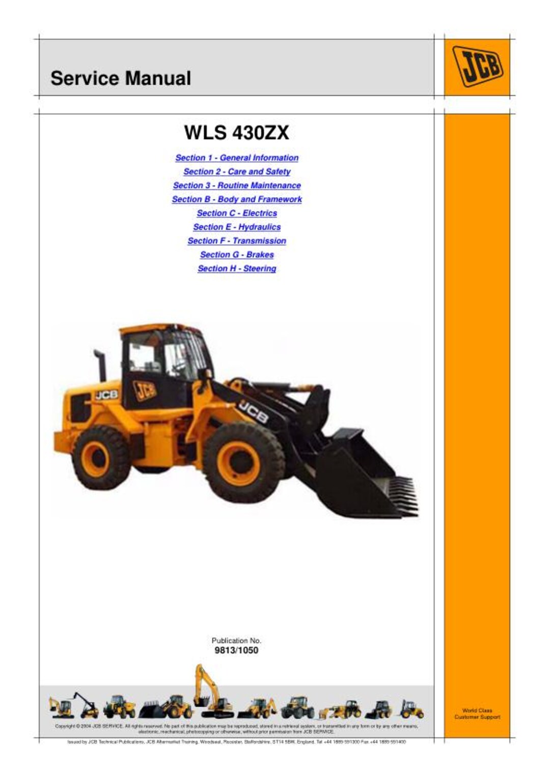 JCB WLS 430ZX Wheel Loading Shovel Service Manual - Etsy