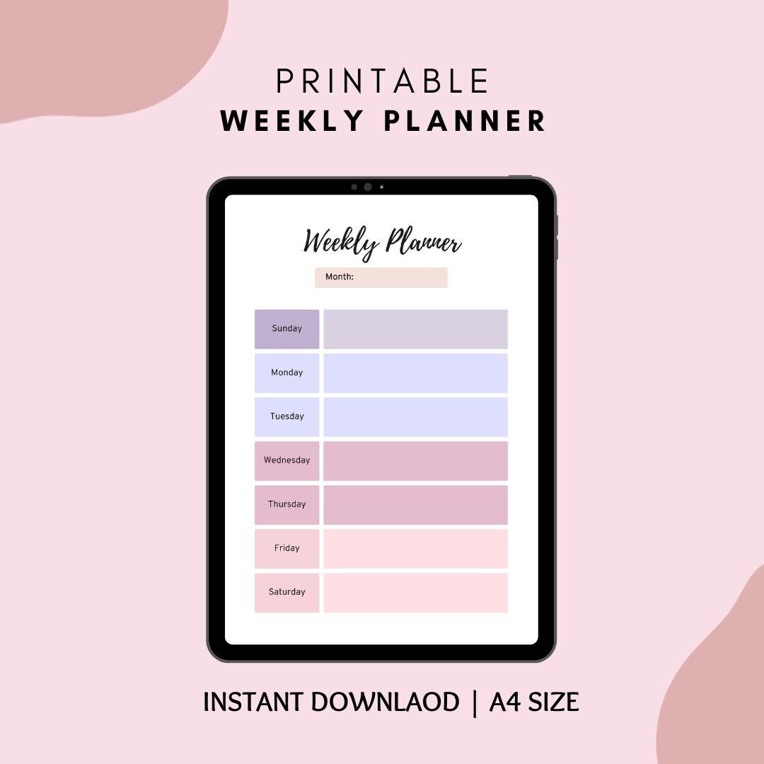 2024 Printable Weekly Planner, Minimalistic and Cute, Printable Version ...