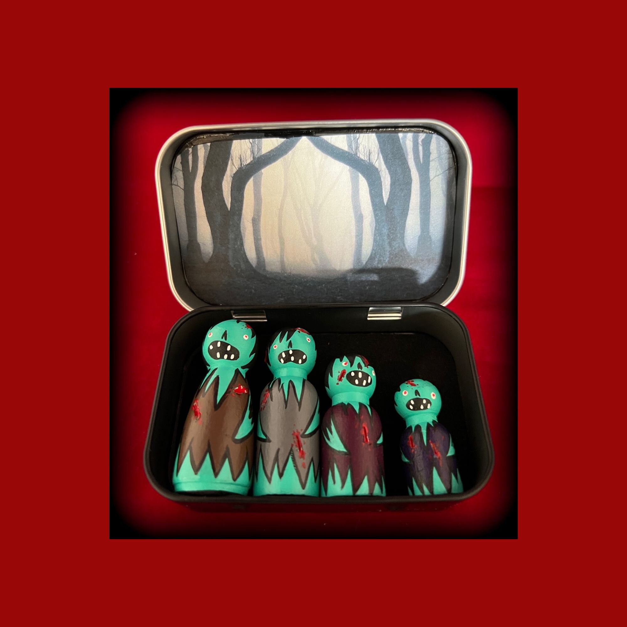 Zombie Peg Family Peg Doll, Peg People, Zombie Doll, Horror Doll ...