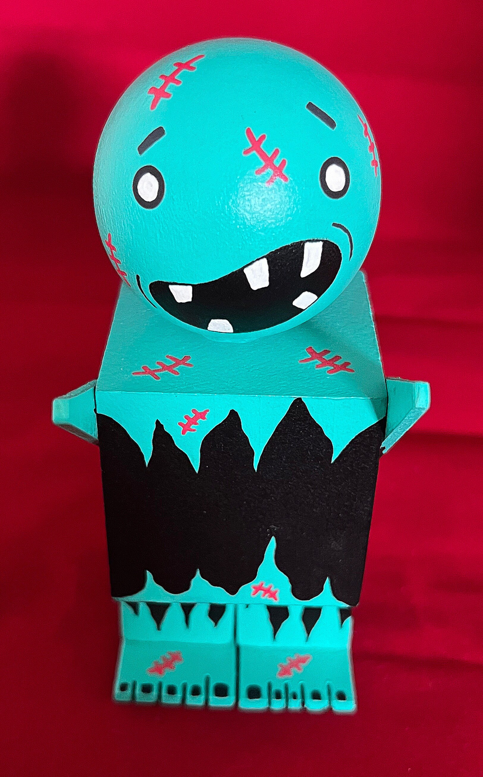 Big Zomb Peg Doll, Peg People, Zombie Doll, Horror Doll, Apocalyptic ...