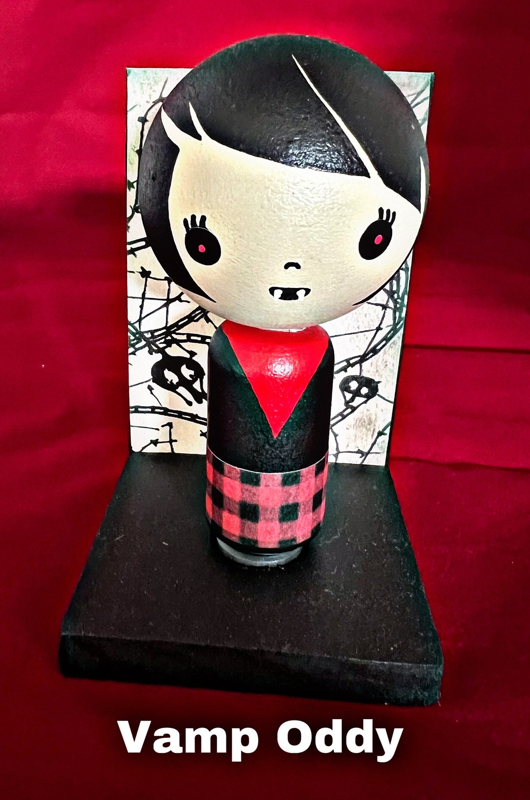 Vamp Peg Doll, Peg People, Wood Dolls, Wood Toys, Unique Gifts, Vampire ...