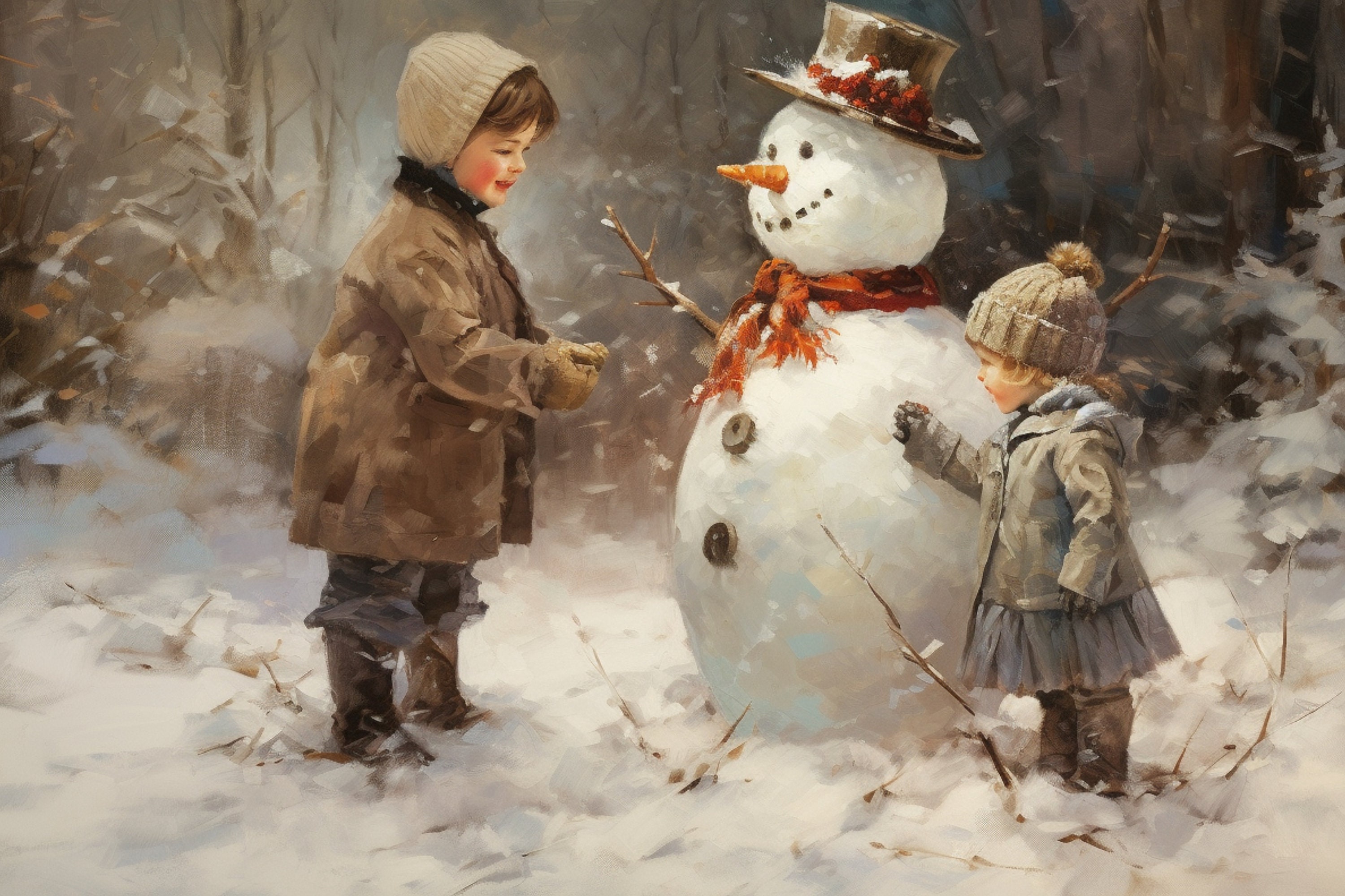 Snowman Printable Snowy Christmas Printable Victorian Christmas ...