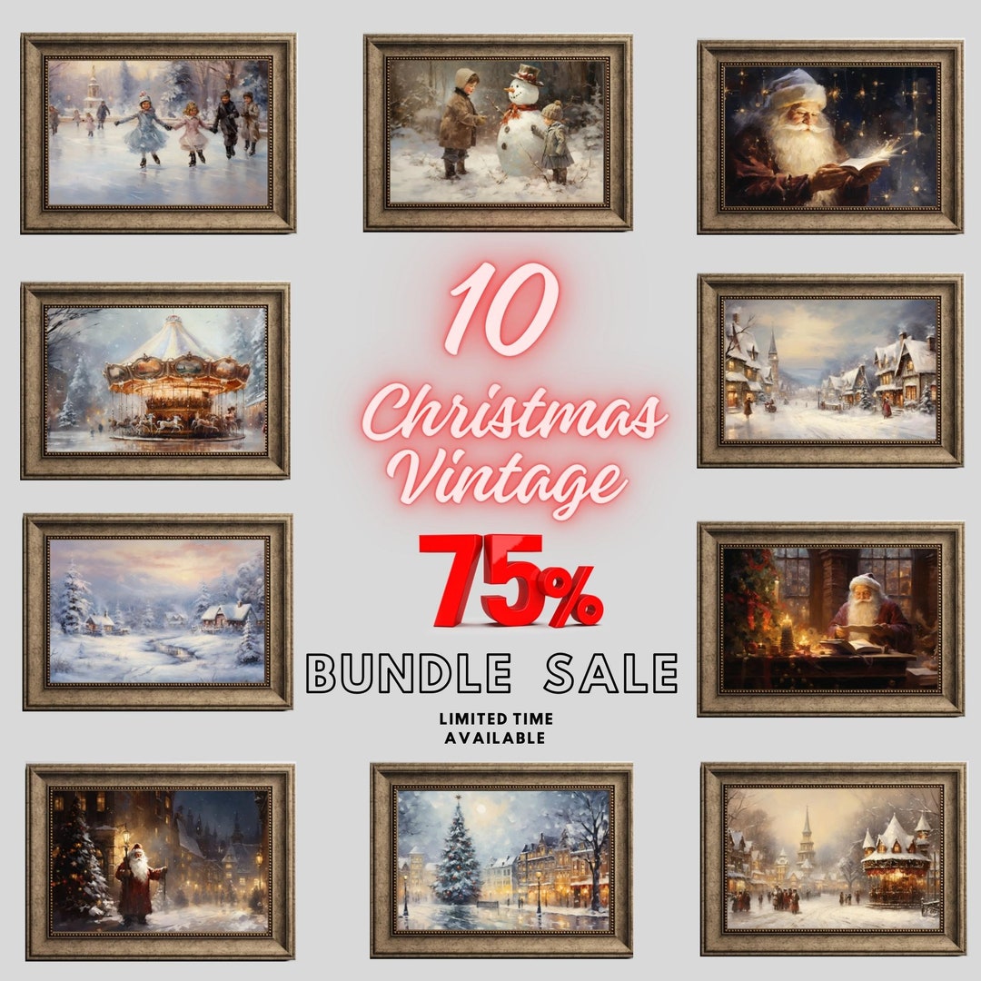 Yule Printable Set Festive Wall Art Set Winter Print Bundle Xmas Print ...