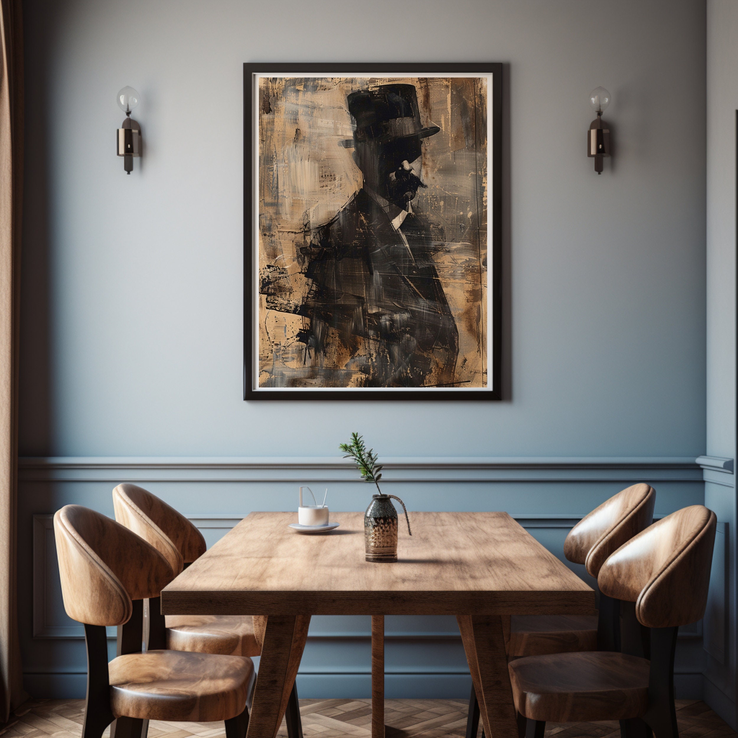 Antique Gentleman Printable, Dark Gentleman Wall Art, Antique ...