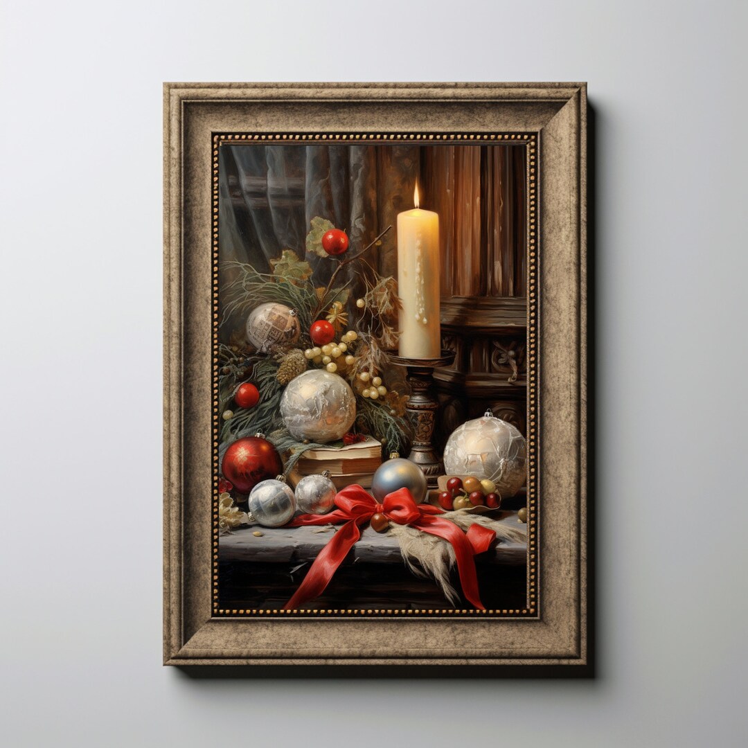 Christmas Still Life Printable Dark Xmas Print Christmas - Etsy