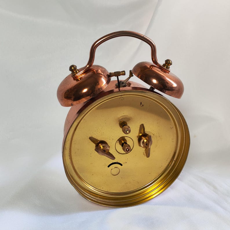 1985 Jaz French Copper Wind-up Alarm Clock 2 Bells Working Condition - Etsy