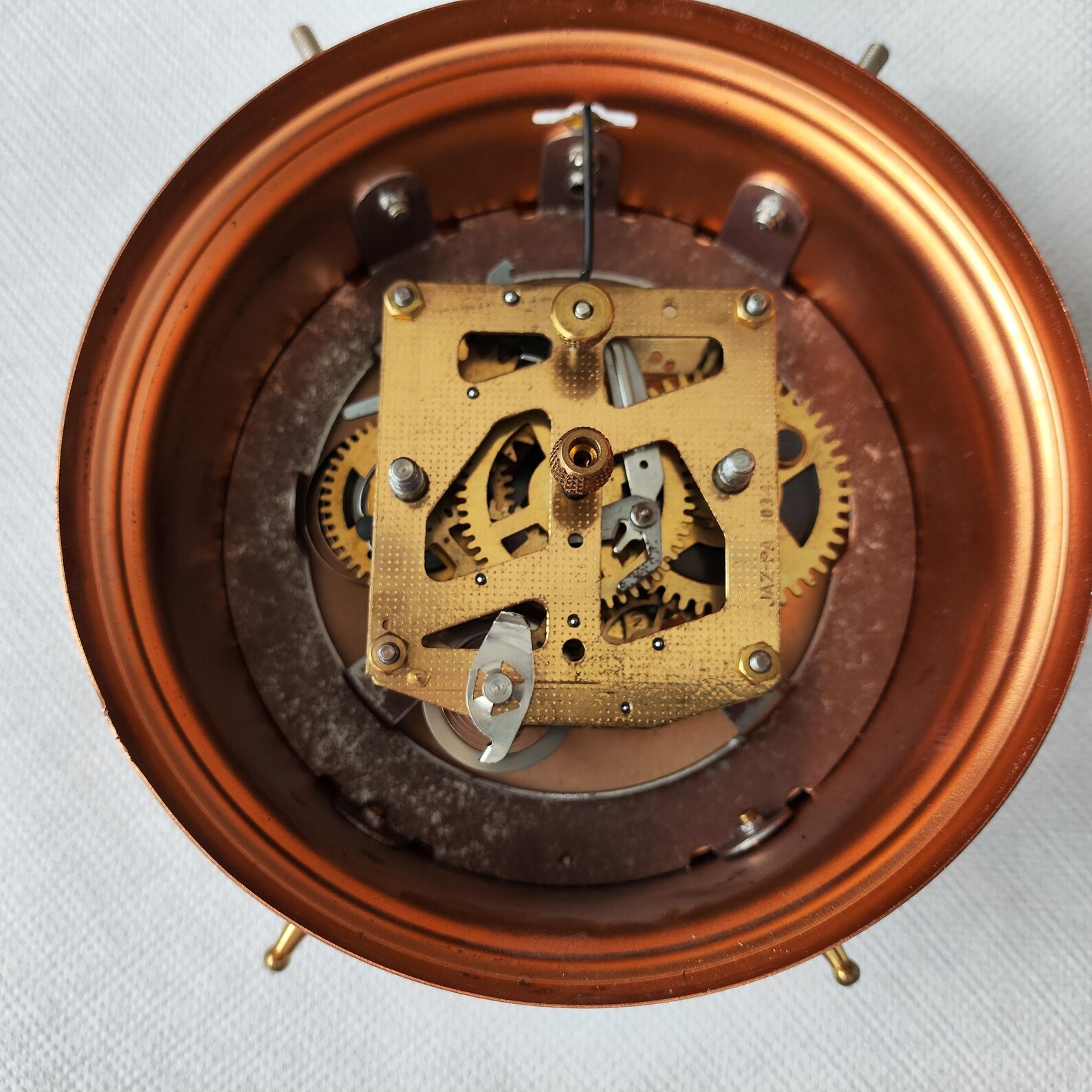 1985 Jaz French Copper Wind-up Alarm Clock 2 Bells Working Condition - Etsy