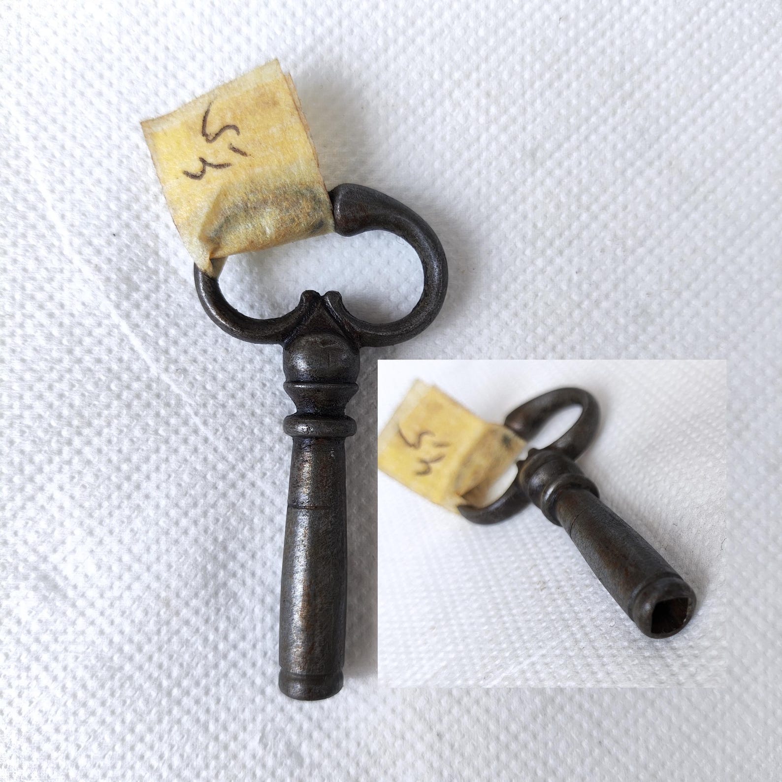 Steel Iron Old Clock Key Vintage Wind-up Key for Wall Mantle Clock for ...