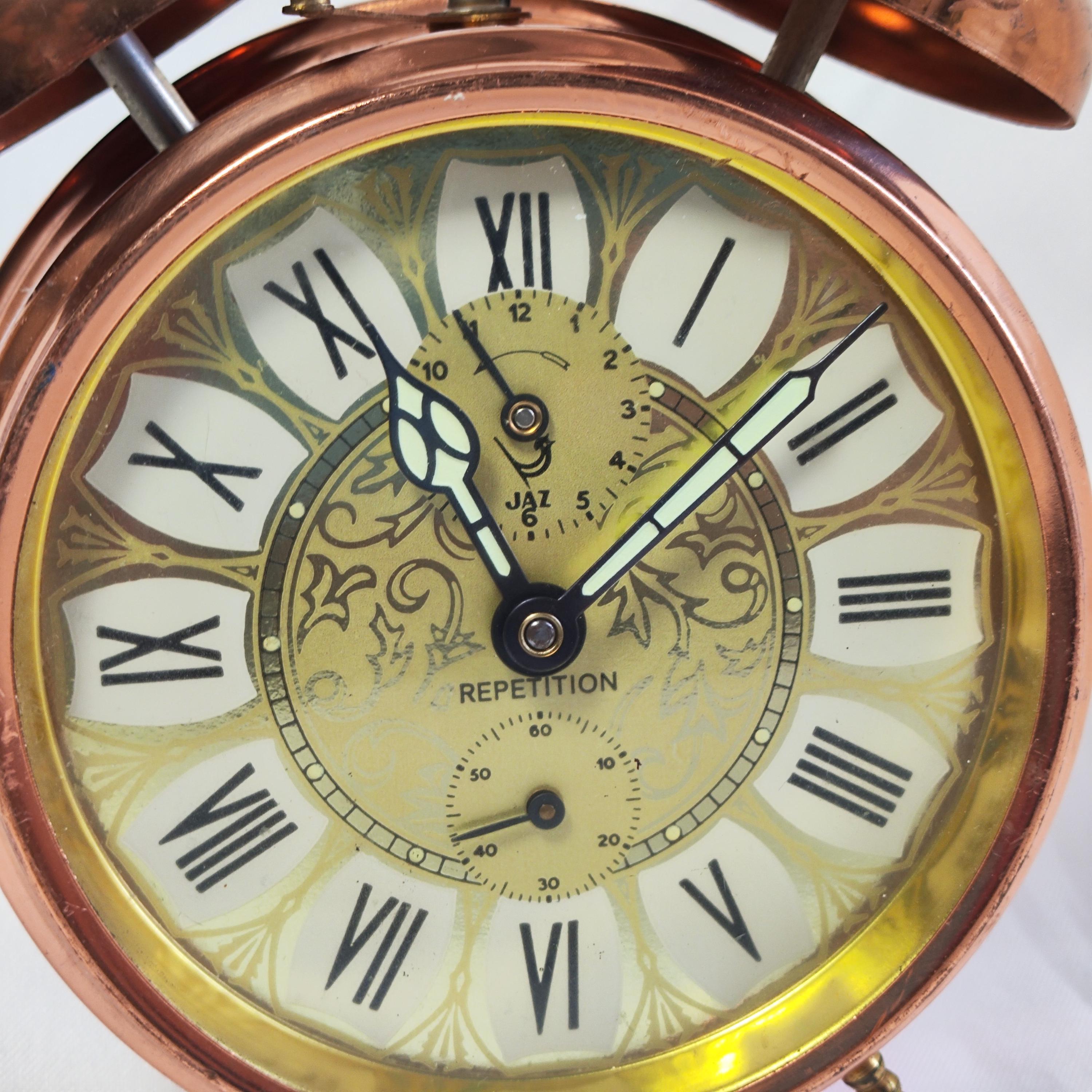 1985 Jaz French Copper Wind-up Alarm Clock 2 Bells Working Condition - Etsy