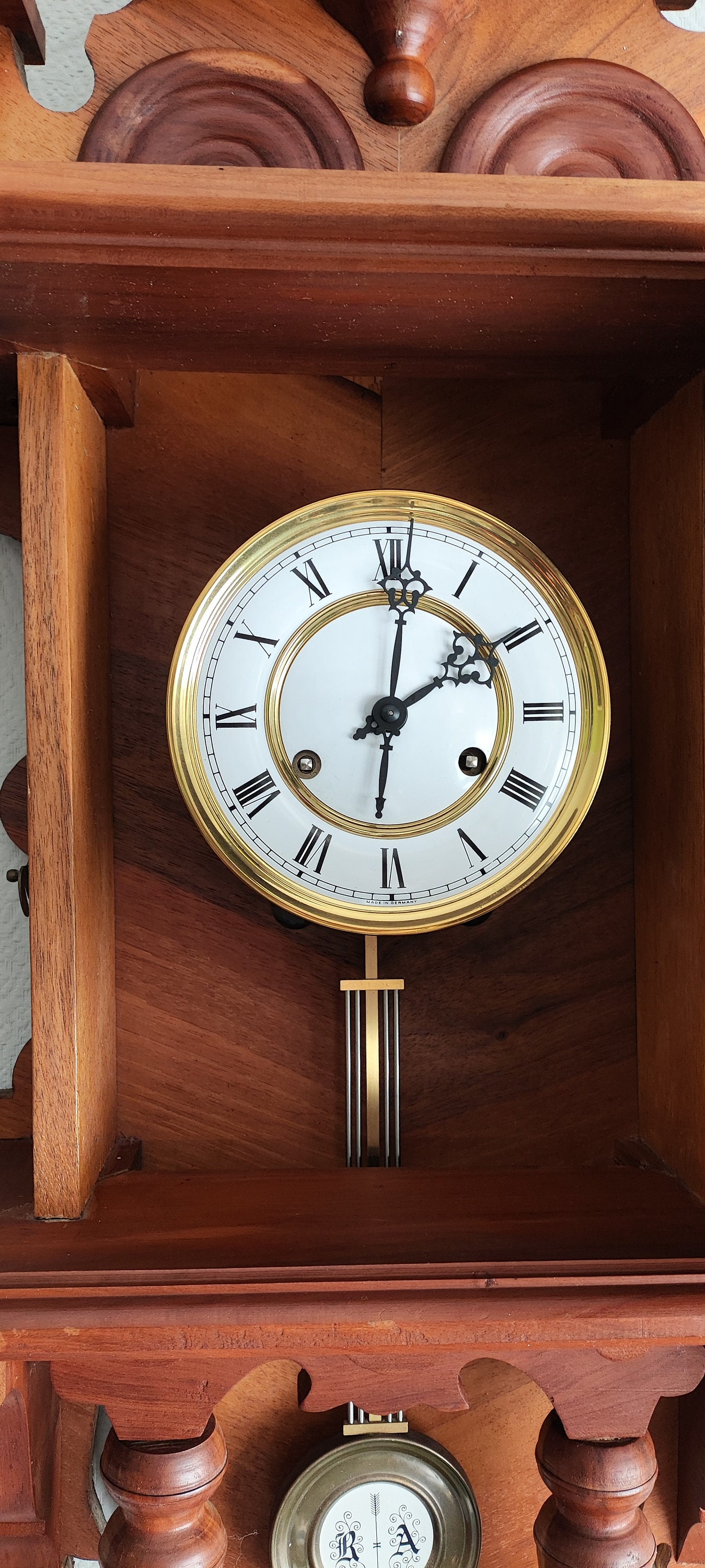 Franz Hermle & Sons Mechanical Wall Pendulum Clock - Etsy