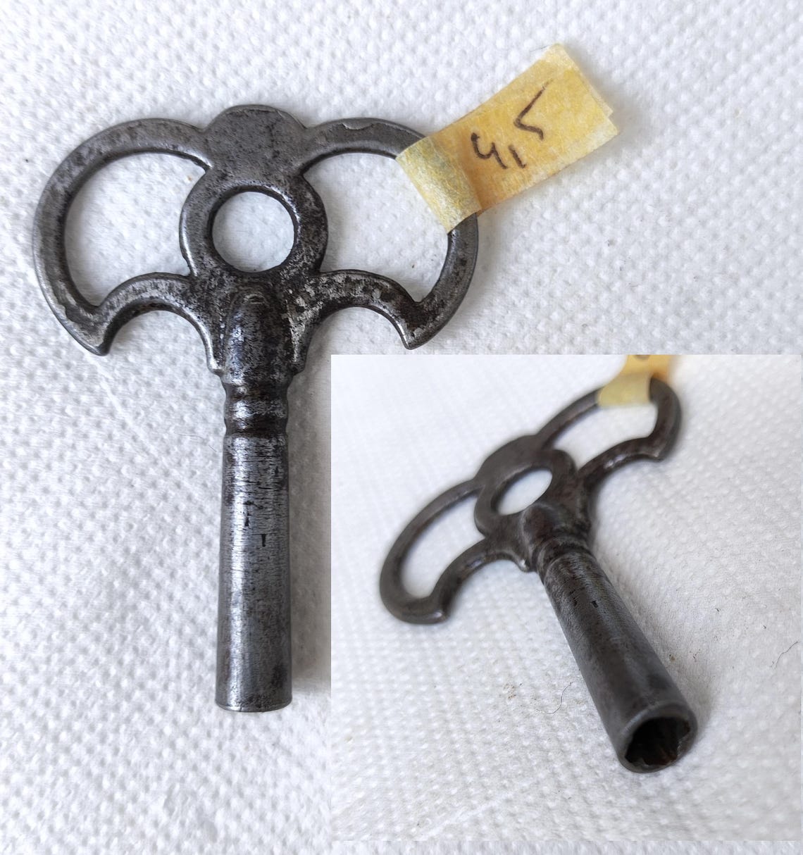 Steel Iron Old Clock Key Vintage Wind-up Key for Wall Mantle Clock for ...