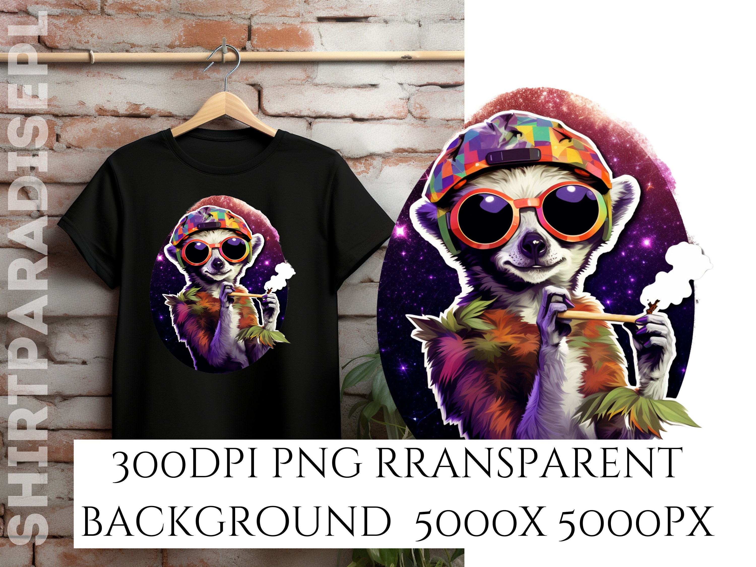 Smoking Sloth Psychedelic SVG Sublimation Trippy Weed Leaf Design With ...