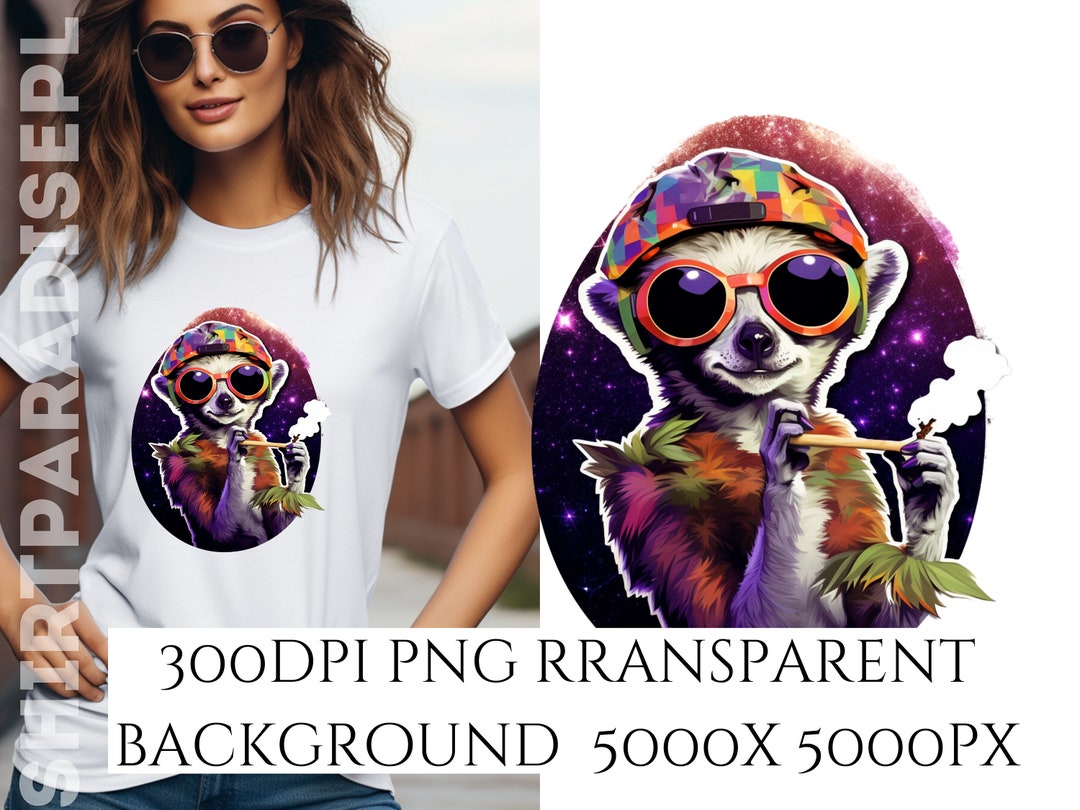 Smoking Sloth Psychedelic SVG Sublimation Trippy Weed Leaf Design With ...