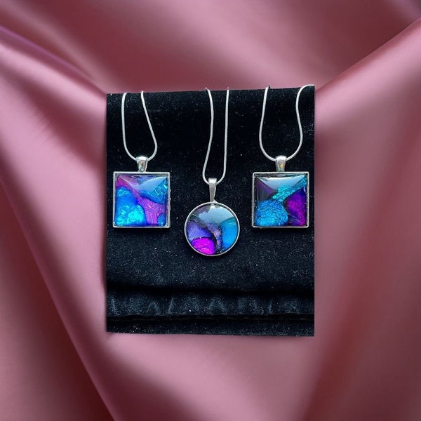 Alcohol Ink Pendant - Etsy