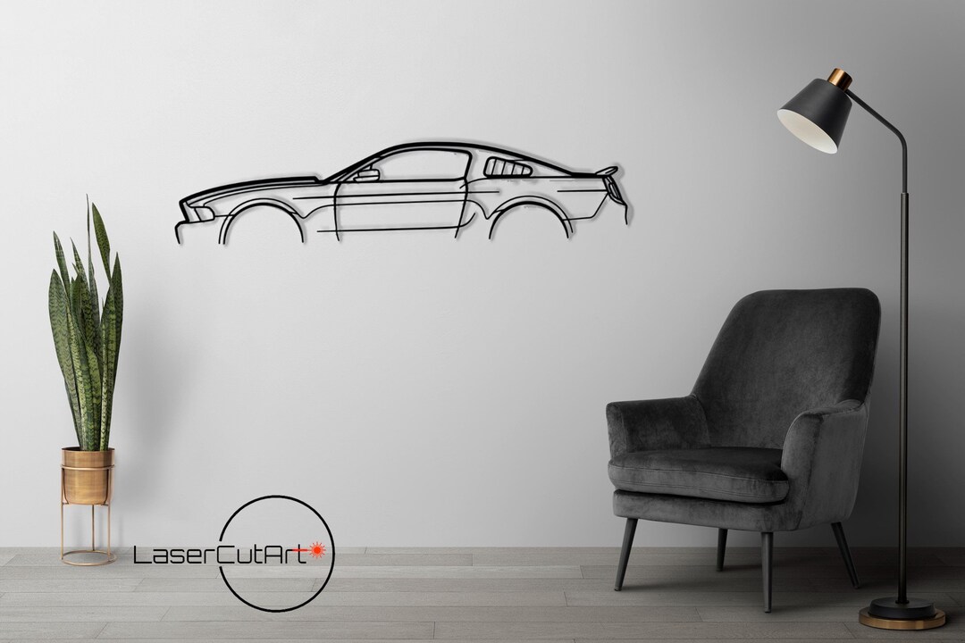 Mustang GT500 2010, DXF Cut File, Svg Cut File for Cricut, Dxf Files ...