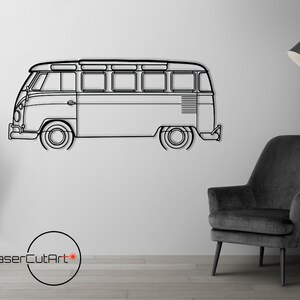 T1 Bus 1950, Vintage Bus, DXF Cut File, Svg Cut File for Cricut, Dxf ...