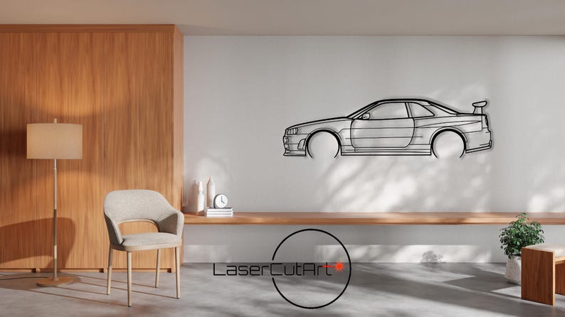 GT-R R34, GT-R, R34, Gtr, DXF Cut File, Svg Cut File for Cricut, Dxf ...