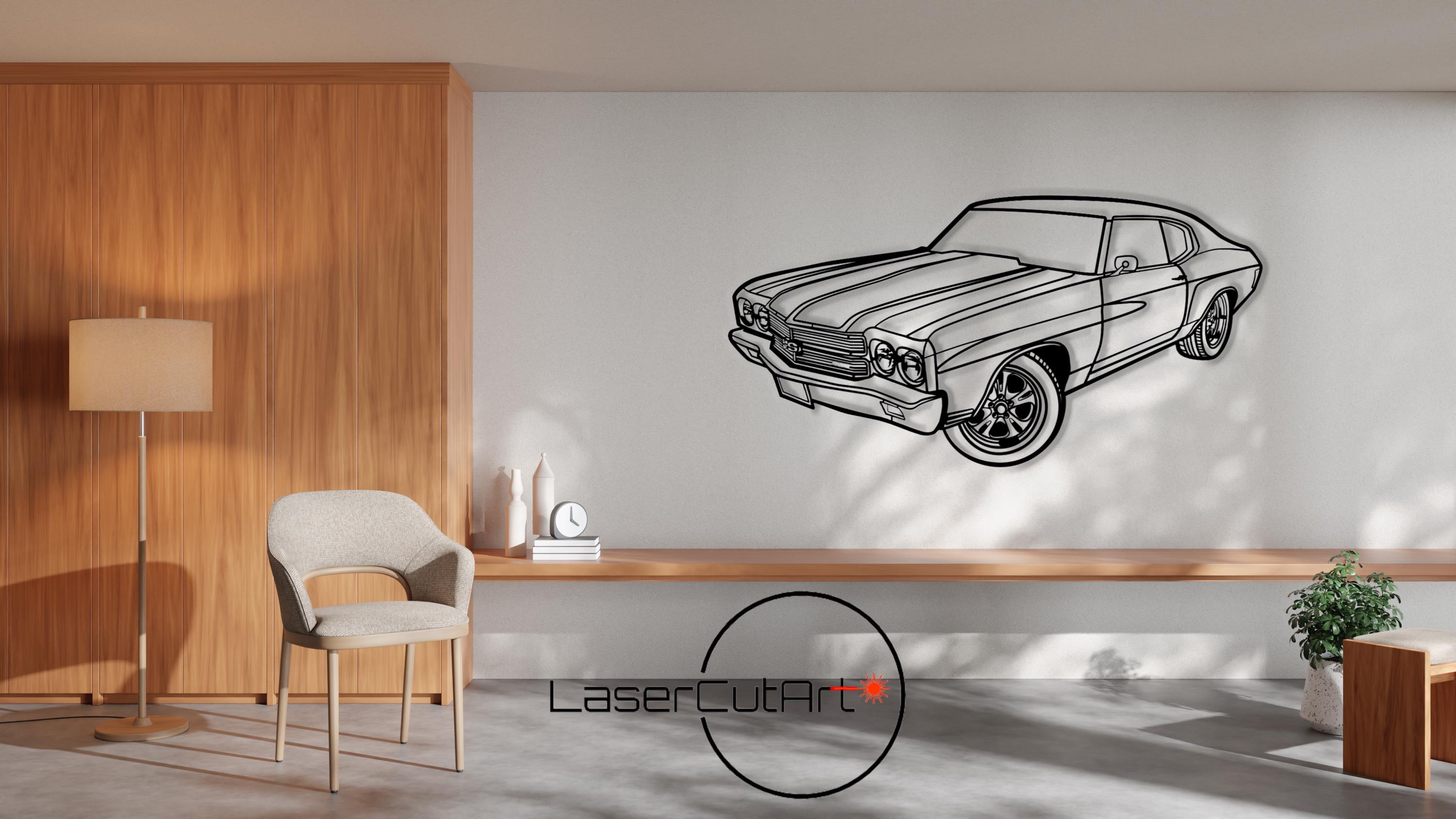 Chevelle SS 1970, Vintage, DXF Cut File, Svg Cut File for Cricut, Dxf ...