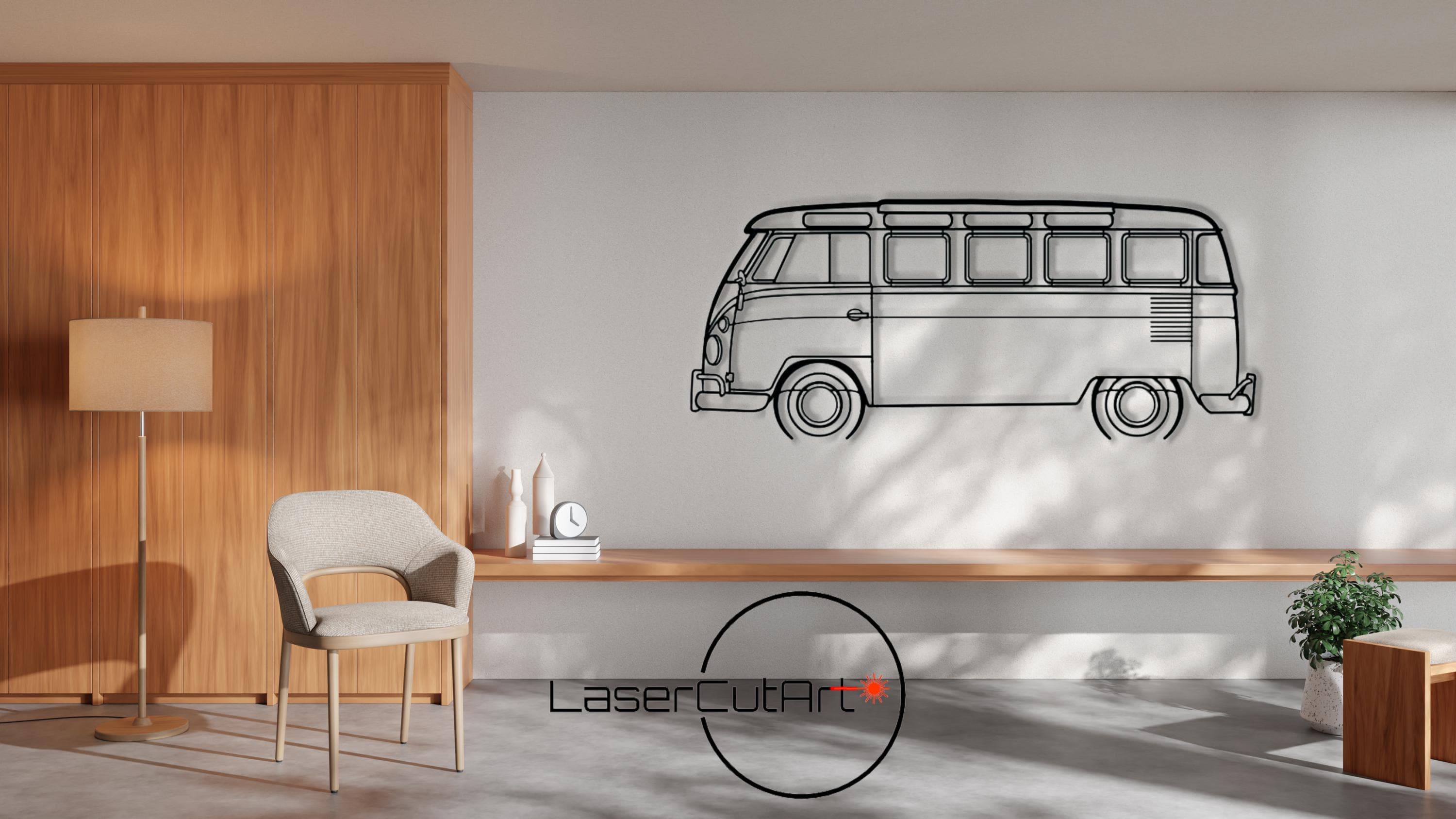 T1 Bus 1950, Vintage Bus, DXF Cut File, Svg Cut File for Cricut, Dxf ...