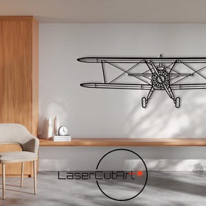 Stearman Front Silhouette, DXF Cut File, Svg Cut File for Cricut, Dxf ...