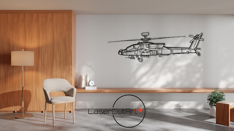 AH 64D Apache, Helicopter, DXF Cut File, Svg Cut File for Cricut, Dxf ...