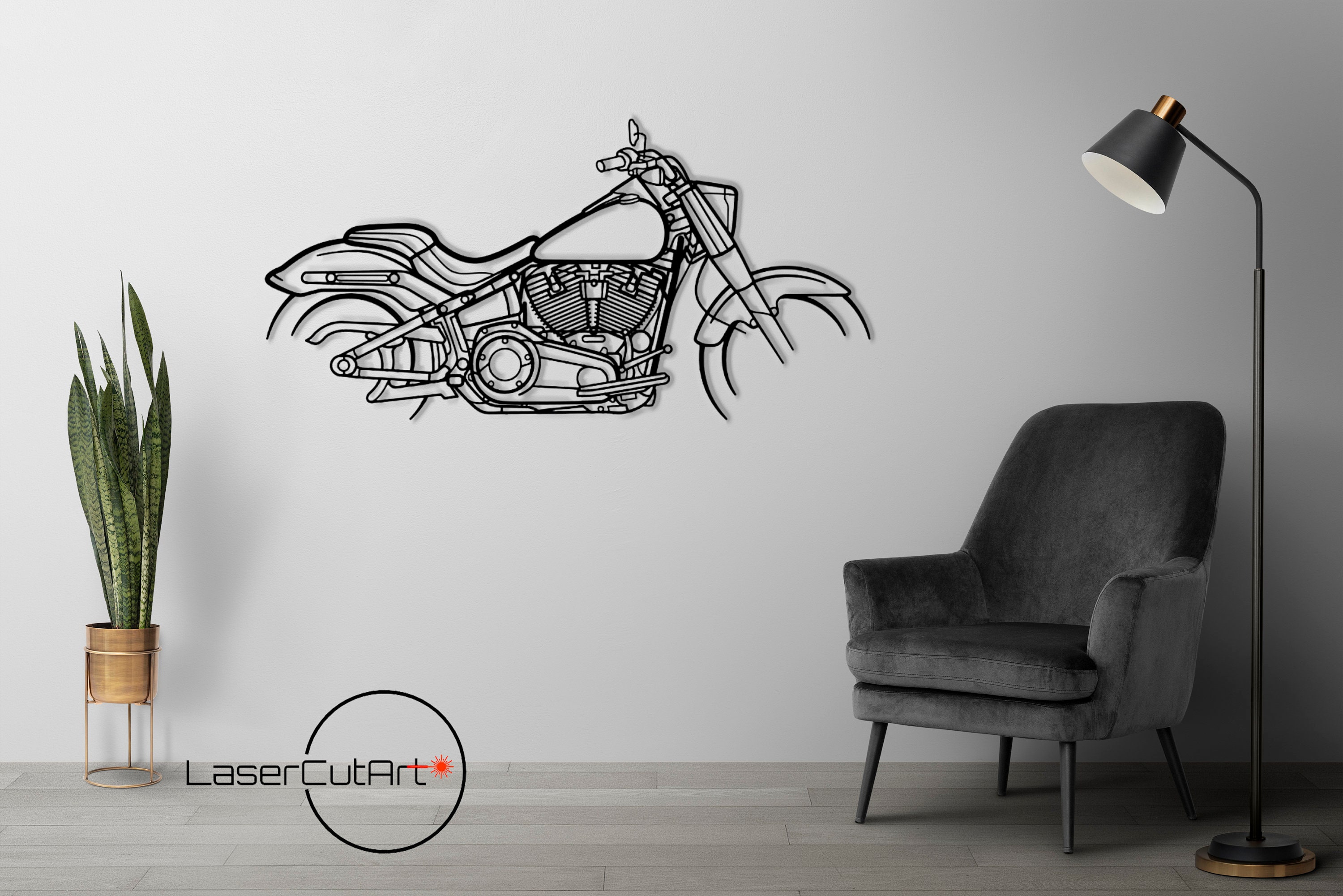 Harley Fatboy, DXF Cut File, Svg Cut File for Cricut, Dxf Files for ...