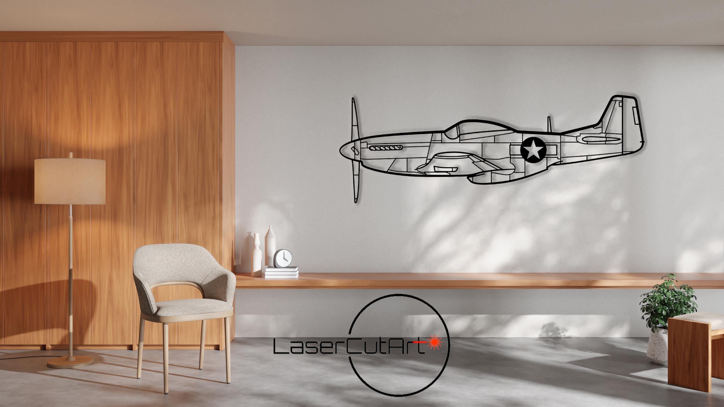 P51-D Mustang, Warbirds, DXF Cut File, Svg Cut File for Cricut, Dxf ...