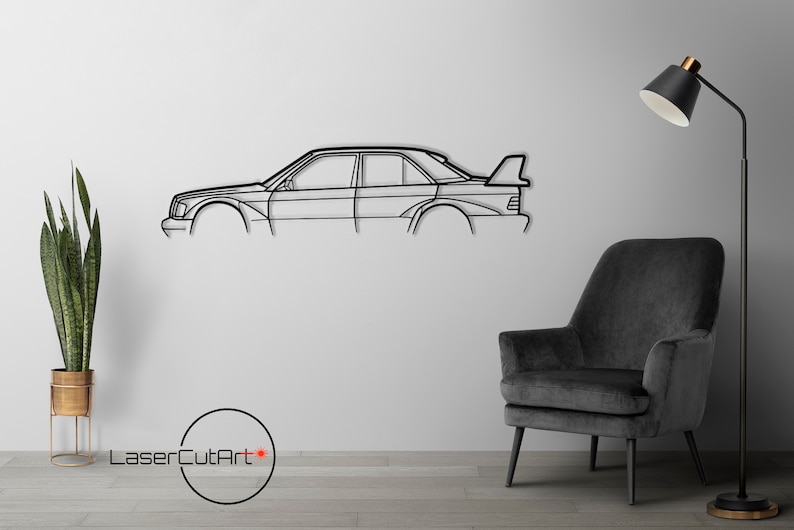 Mercedes 190E 1983, Classy,dxf Cut File, Svg Cut File for Cricut, Dxf ...