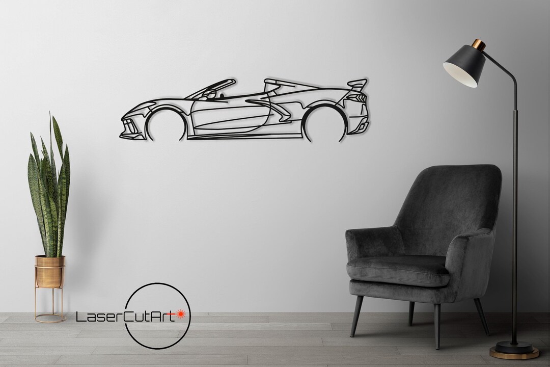 Corvett C8 Detailed, DXF Cut File, Svg Cut File for Cricut, Dxf Files ...