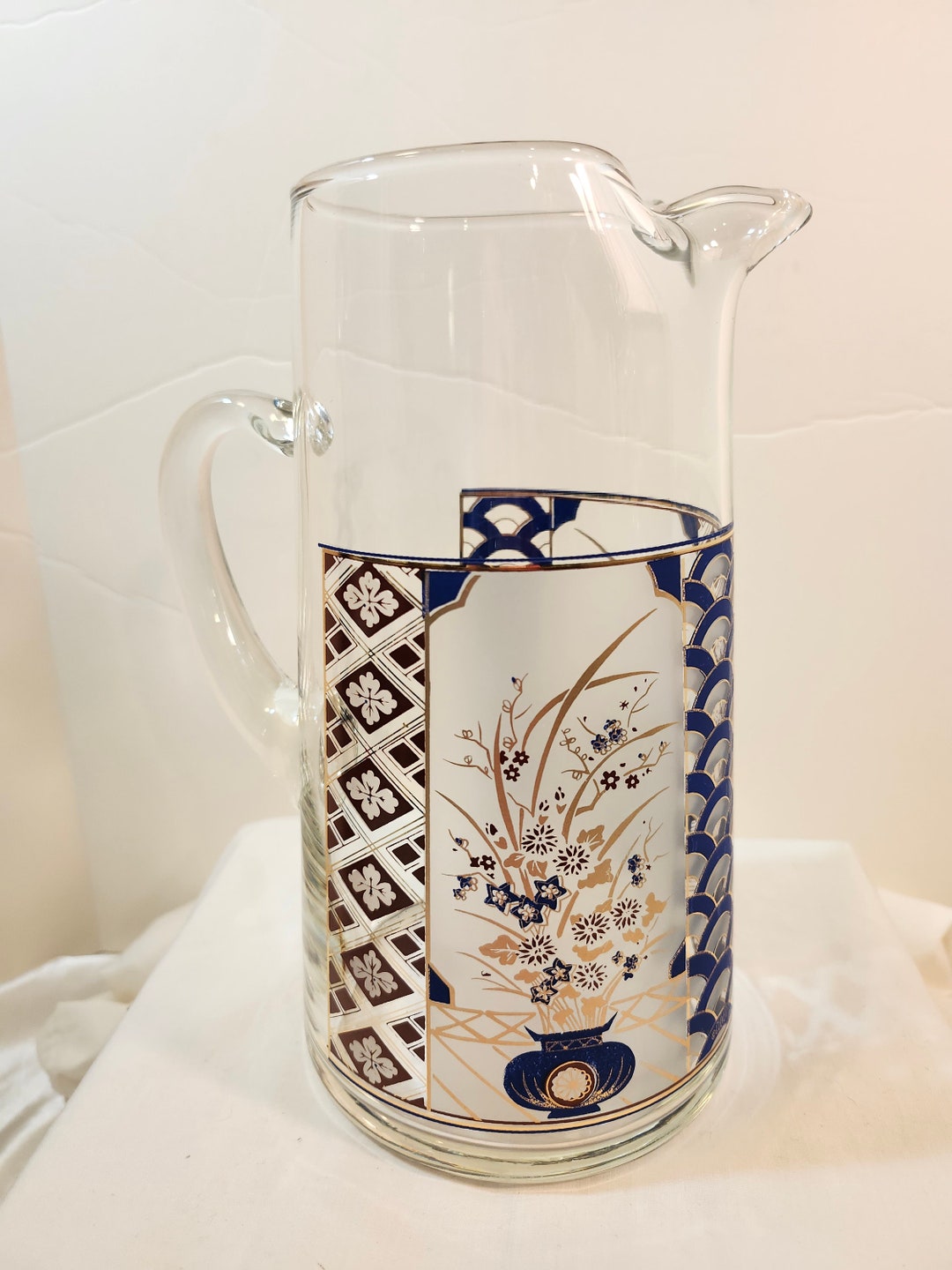 Vintage Culver Imari Style Large Origami Paper Pattern Pinched Spout ...