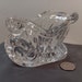 Vintage Heavy Cut Lead Crystal Santa Sleigh Christmas Candy/ Nut Dish ...