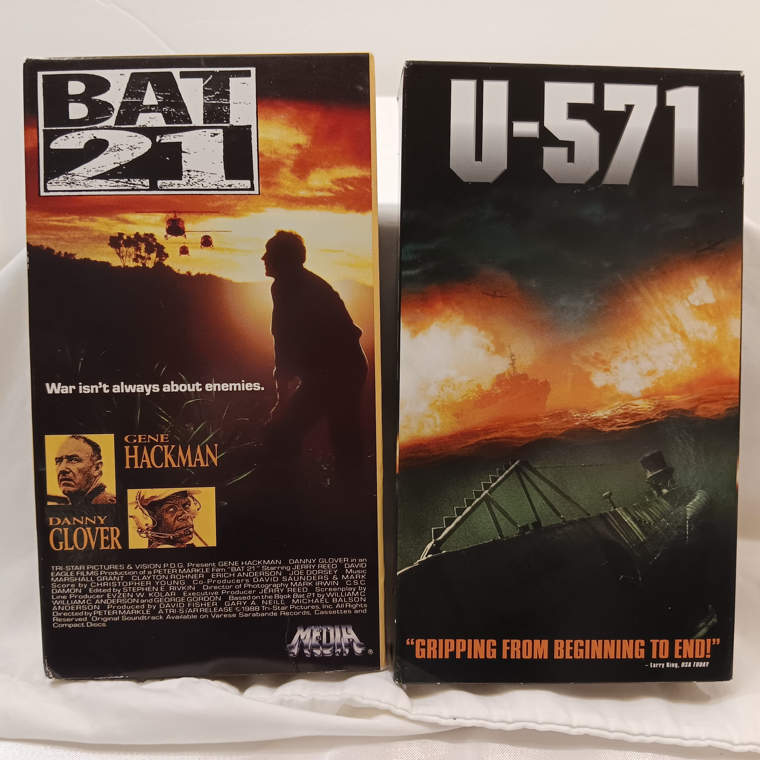 Set of 4 Vintage VHS VCR War Collection Victory at Sea 1 & 2/ U-571 and ...