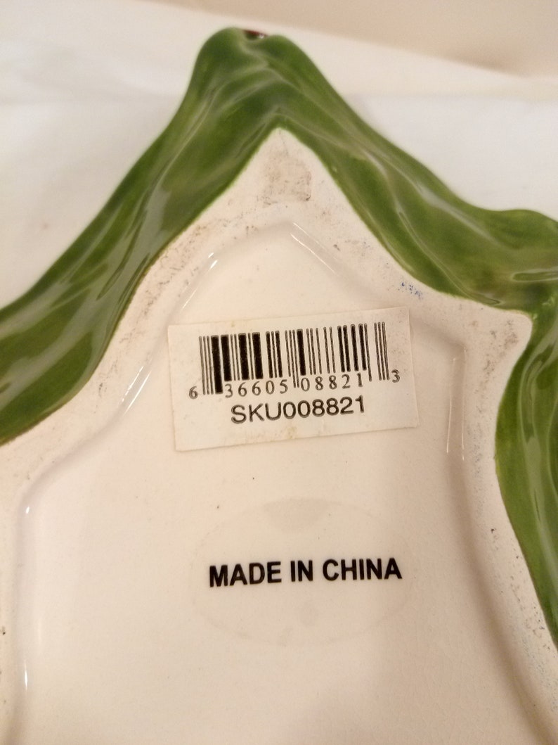 Foreside Christmas Tree Shaped Dish, Plate or Small Platter With Old ...