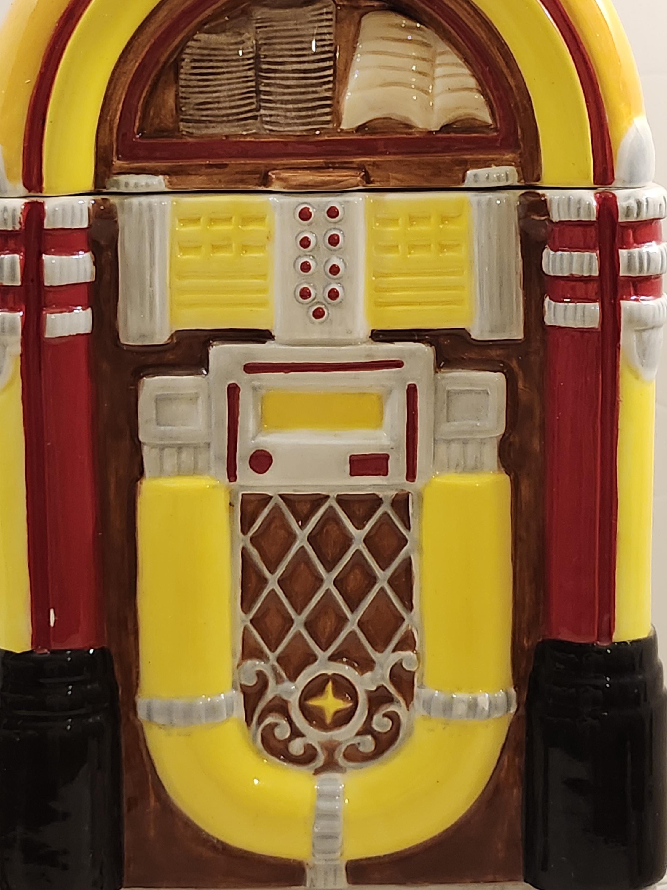Vintage Retro American Diner Jukebox Tabletop Cookie Jar Wurlitzer ...