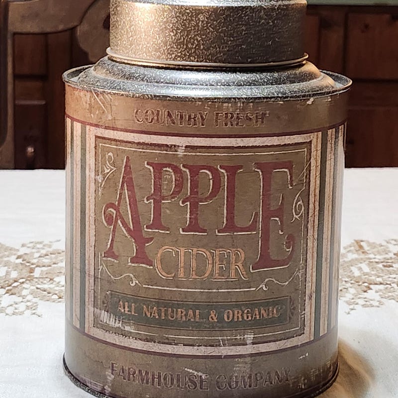 Rustic Apple Canister - Etsy