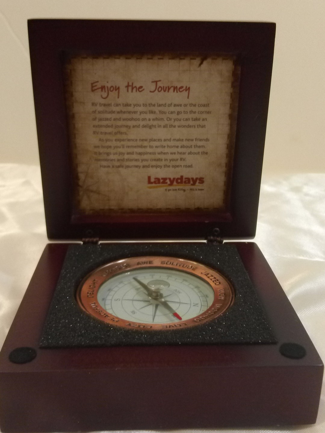 Lazydays 2010 Wooden Box Promotional/ Giveaway Compass- Rving-this is ...