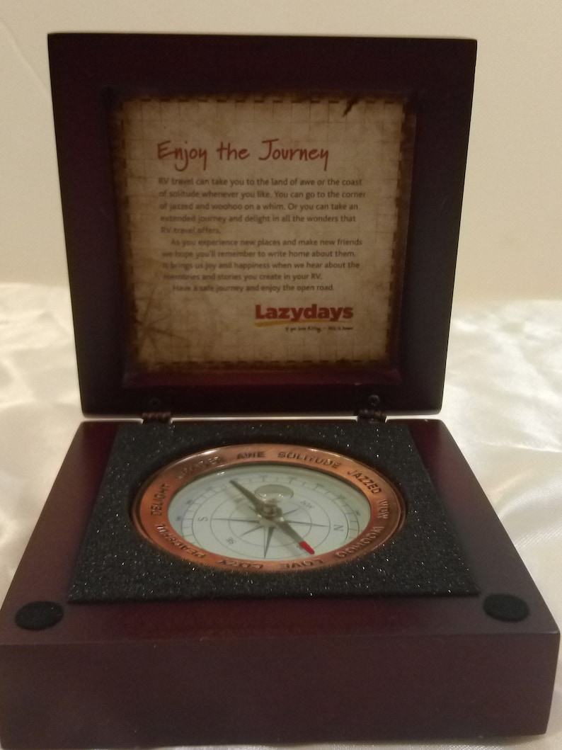 Lazydays 2010 Wooden Box Promotional/ Giveaway Compass- Rving-this is ...