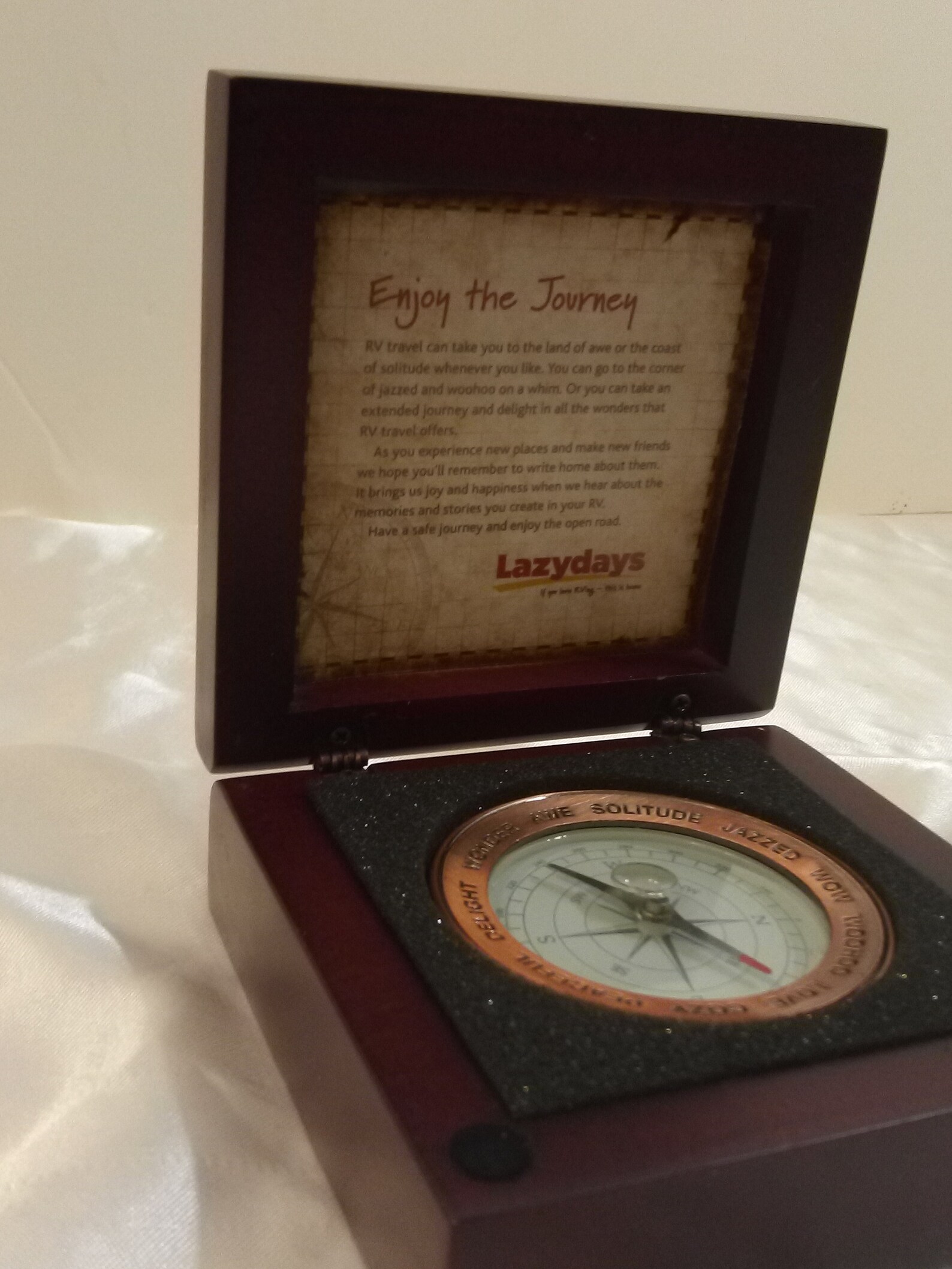 Lazydays 2010 Wooden Box Promotional/ Giveaway Compass- Rving-this is ...