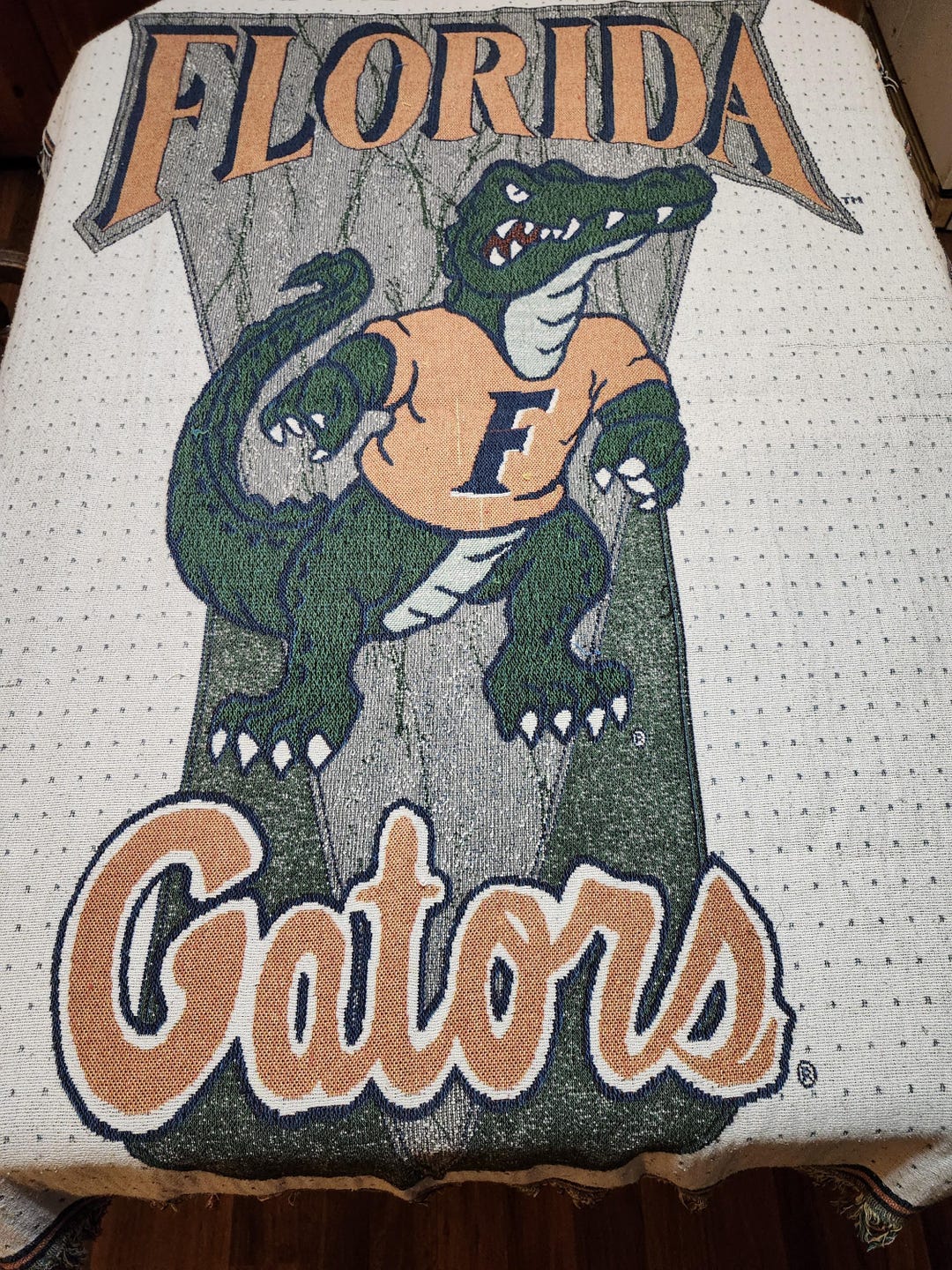 Vintage University of Florida Gators Tapestry Throw Blanket NCAA Room ...